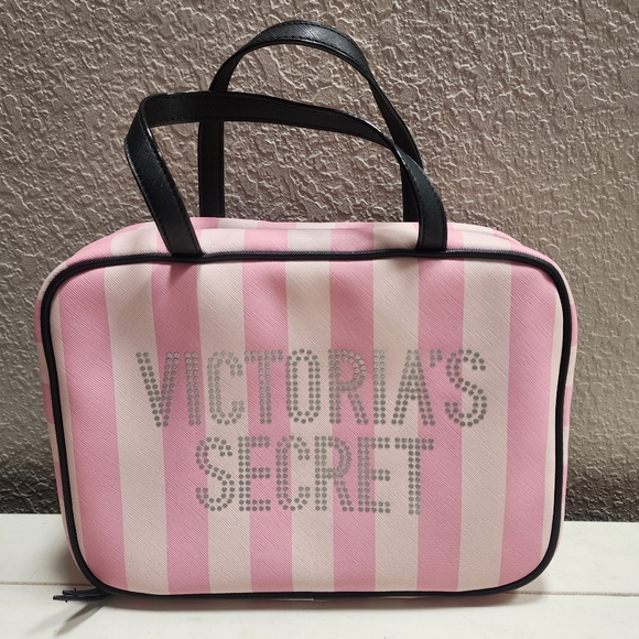Victoria's Secret | Bags | Victorias Secret Signature Stripe Jetsetter ...
